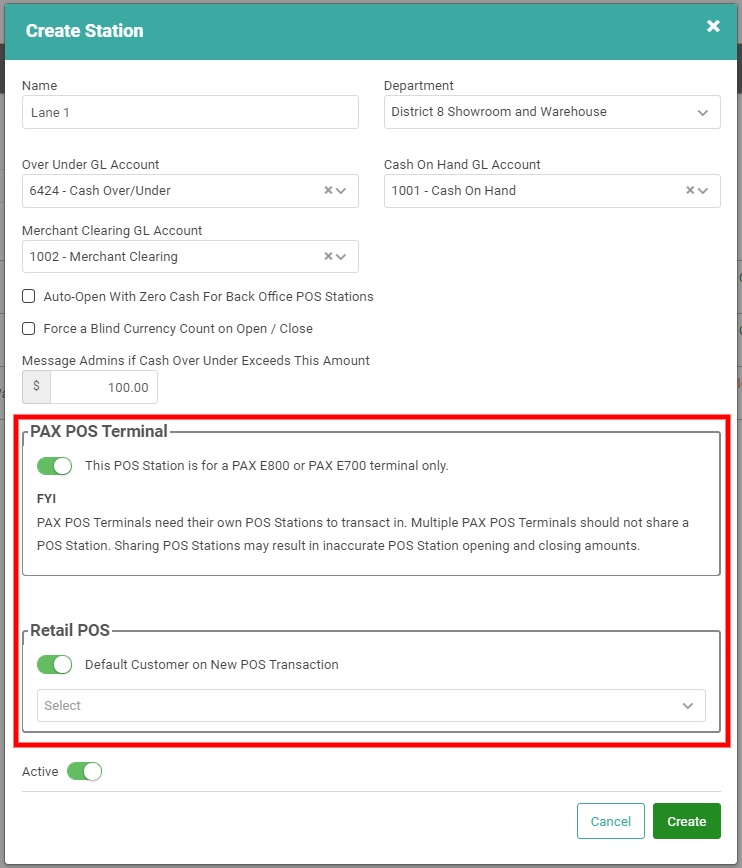 POS Station Management