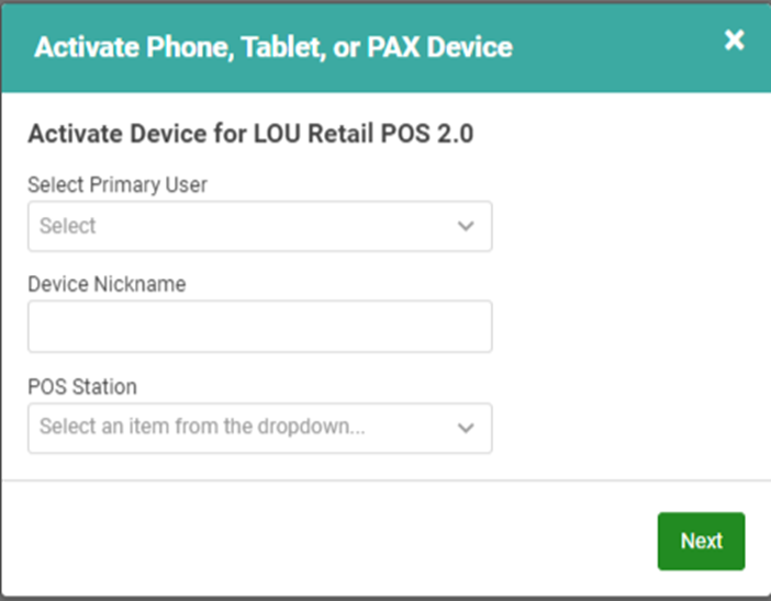 Activate and Manage LOU Retail POS