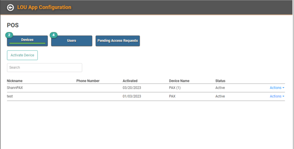 Activate and Manage LOU Retail POS