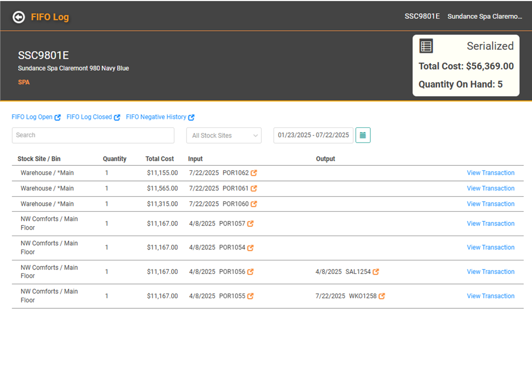 Convert Inventory Valuation Methods