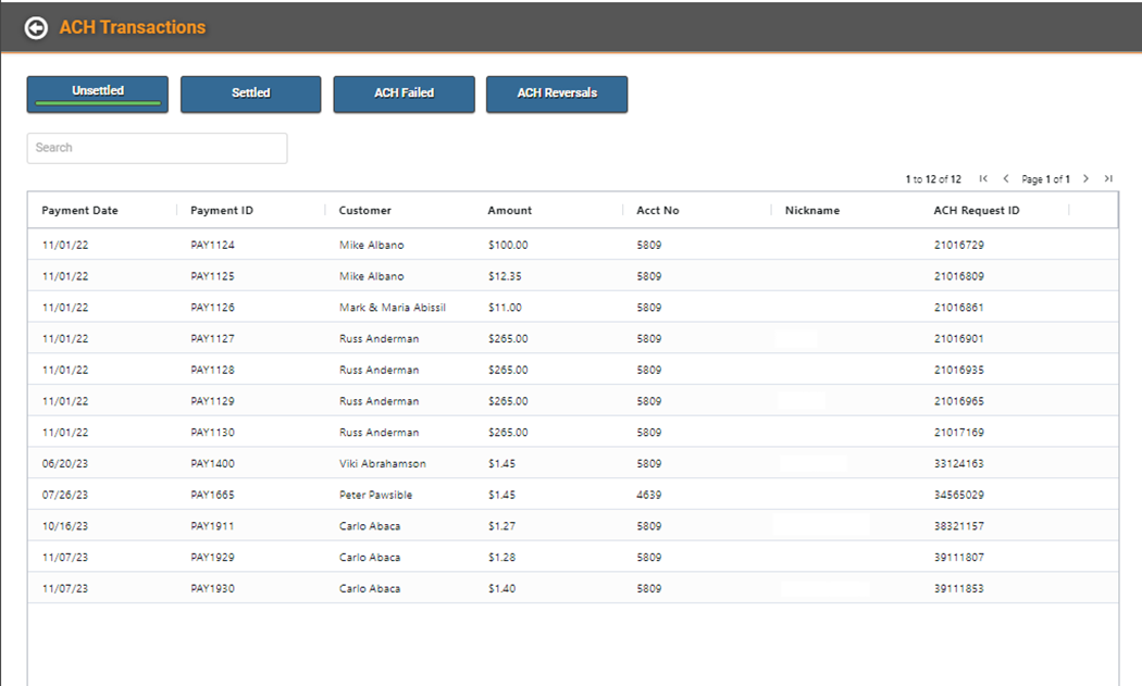 Track and Reconcile ACH Payments